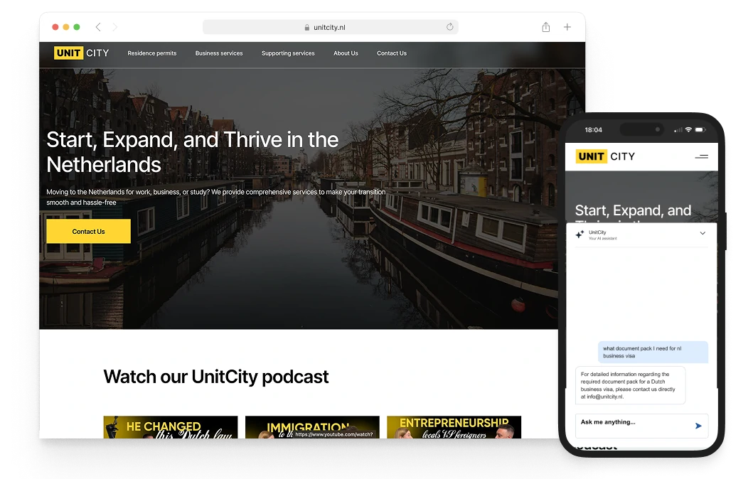 Unit City | AI Chat Assistant for Automated Customer Support | GoMage